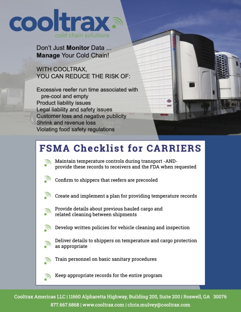 New Era of Smarter Food Safety FSMA Checklist - Cooltrax